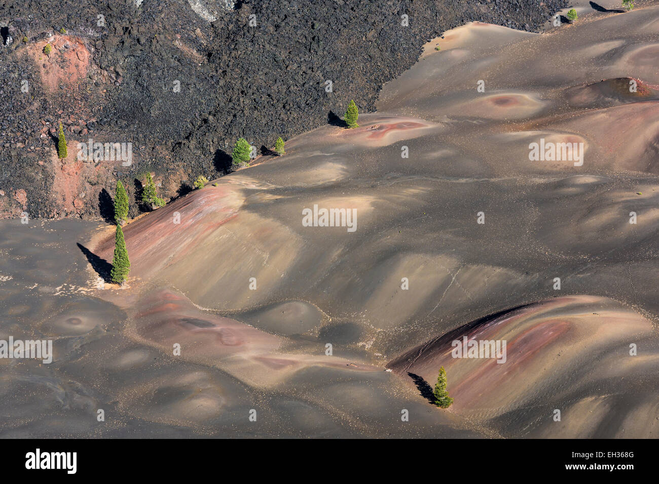 The Painted Dunes, colored by oxidation of cinders and ash, viewed from ...