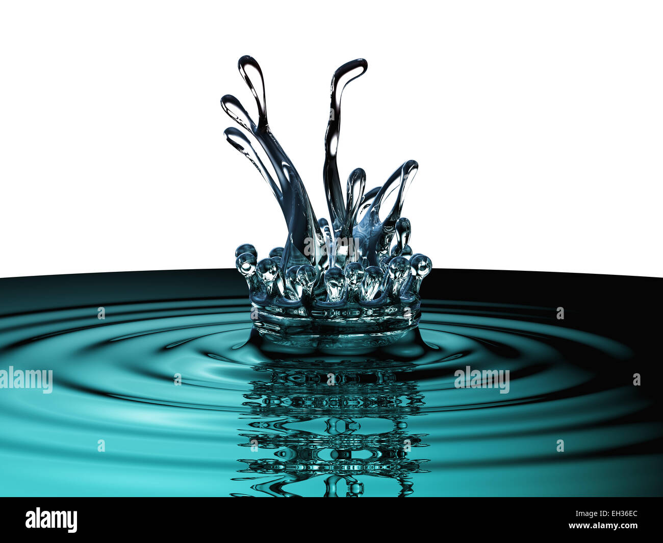 Blue colorful fluid splash and ripples on the surface Stock Photo - Alamy