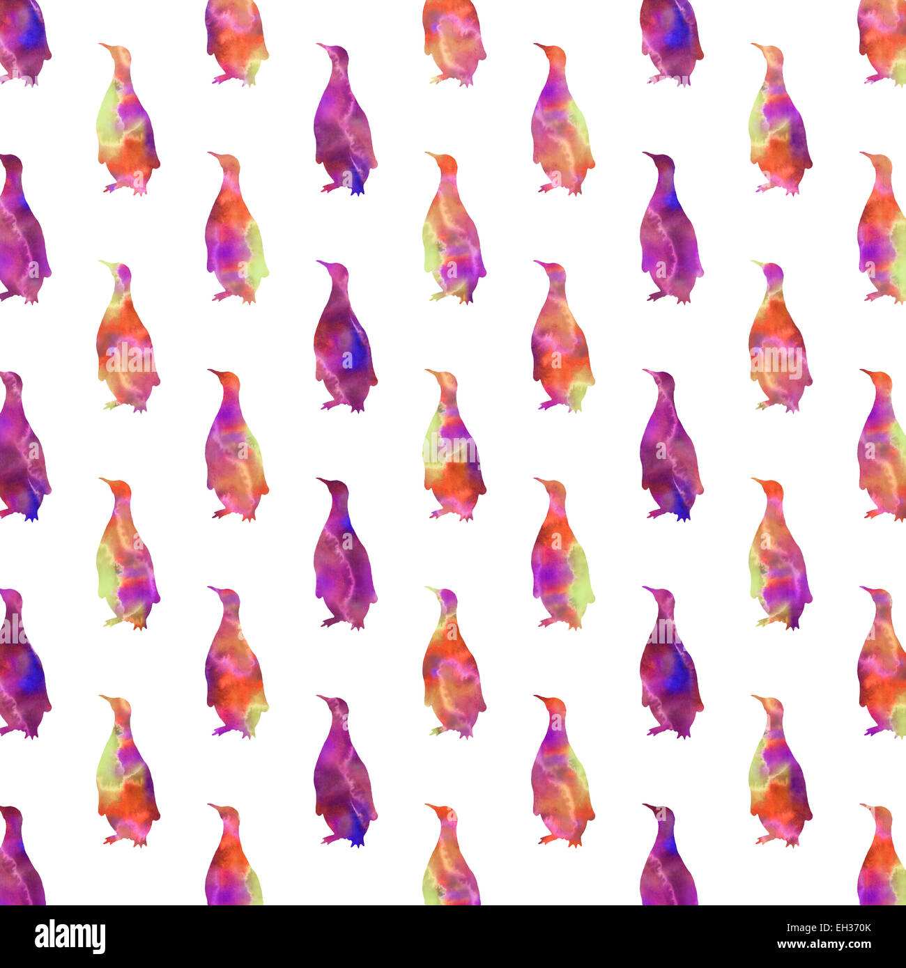 Watercolor Tie Dye Penguin Polka Dots Background Penguins Pattern ...