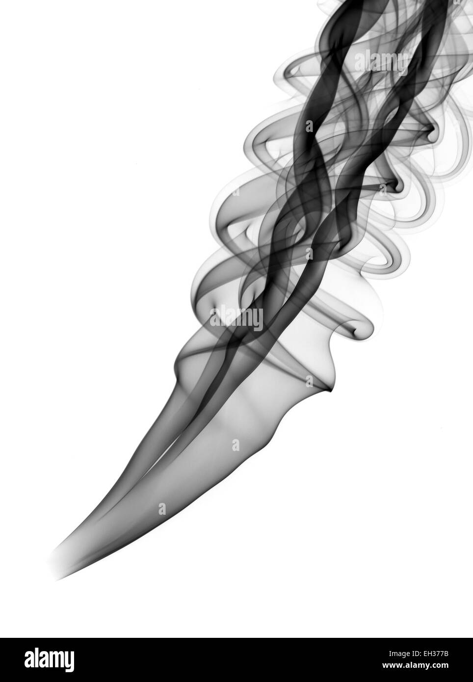 Abstract black smoke pattern over the white background Stock Photo - Alamy