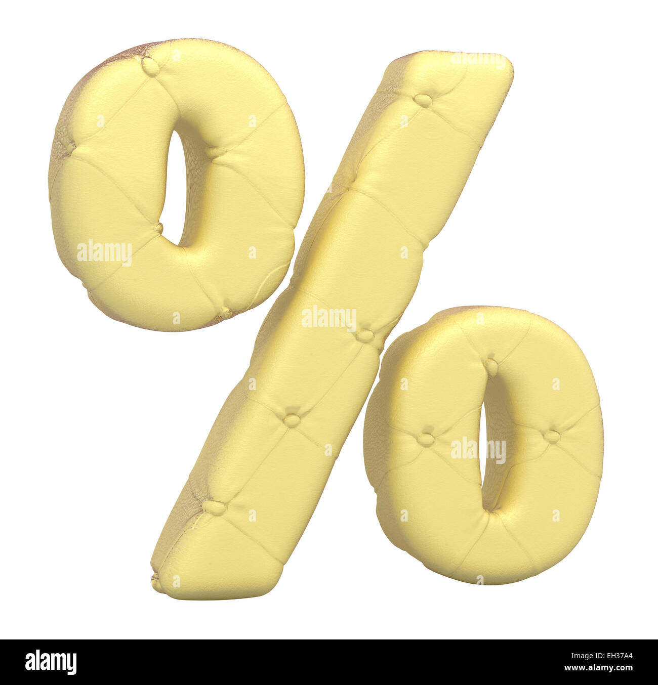 Luxury soft leather font percent symbol isolated over white Stock Photo ...