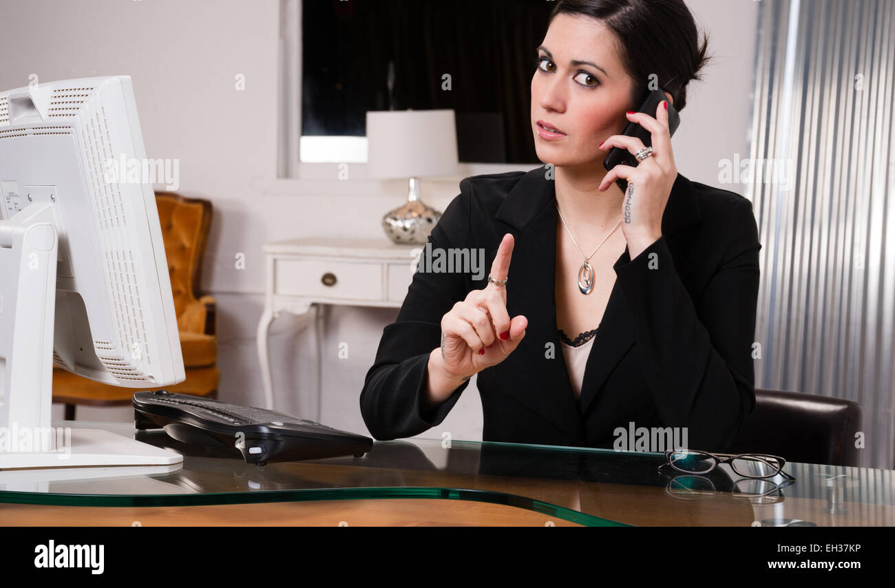 Frustrated receptionist hi-res stock photography and images - Alamy
