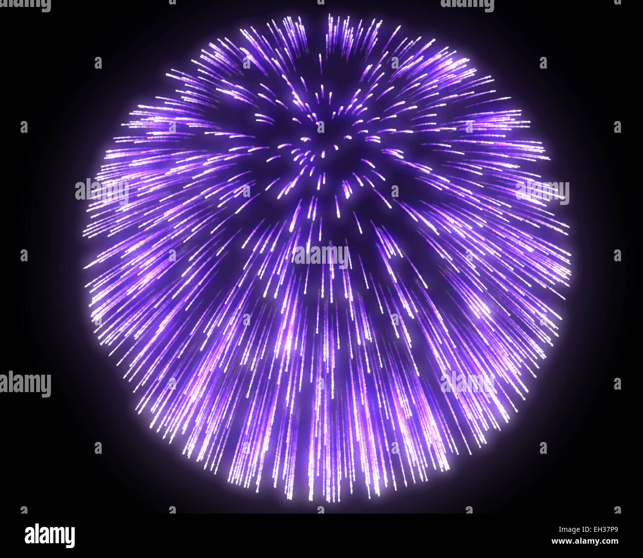 Festive purple fireworks at night over black background Stock Photo - Alamy