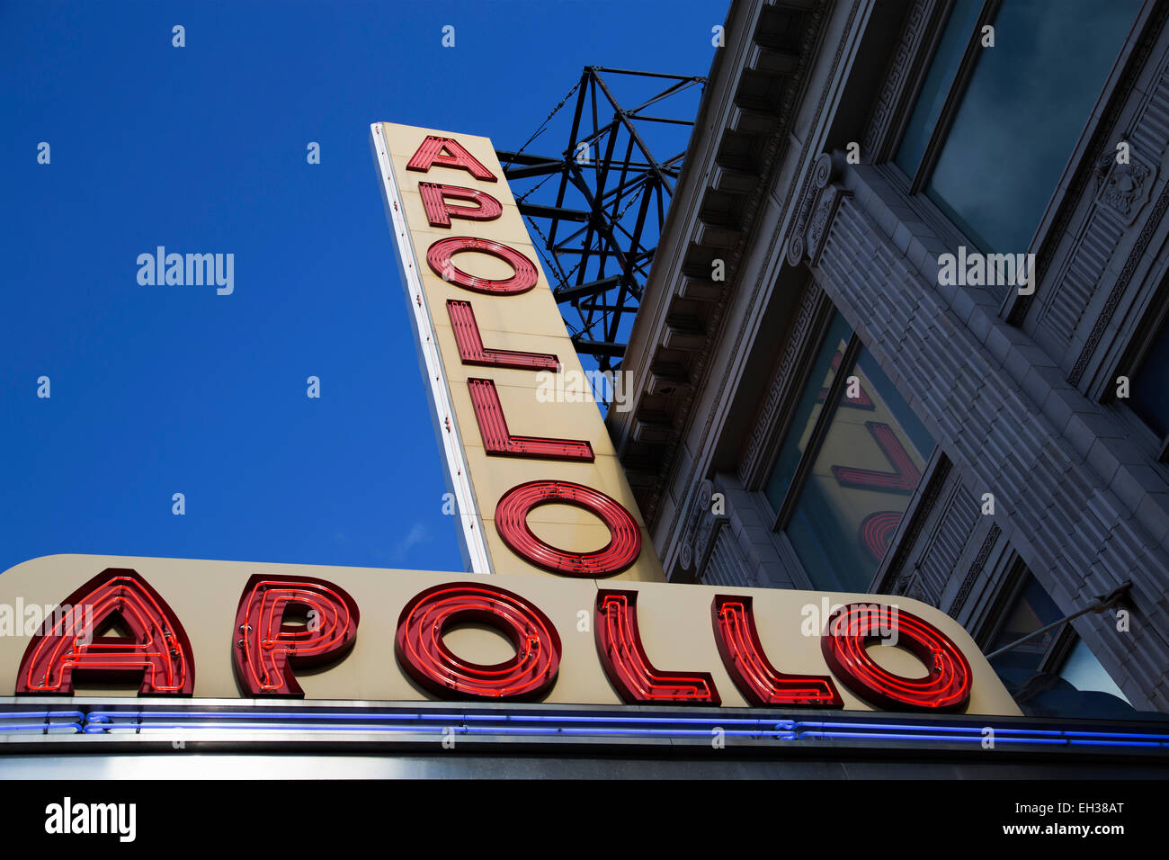 Apollo Theater Neon Sign, Harlem, New York City, New York, USA Stock ...