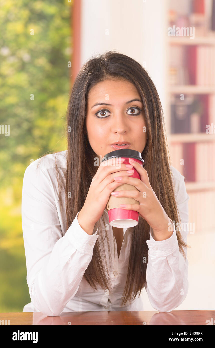 beautiful young girl drinking take away coffee Stock Photo - Alamy beautiful young girl drinking take away coffee Stock Photo - Alamy
