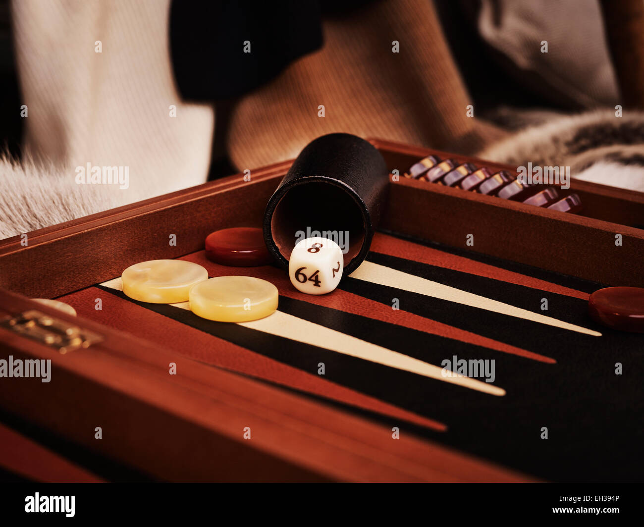 Close-up of backgammon game, studio shot Stock Photo - Alamy