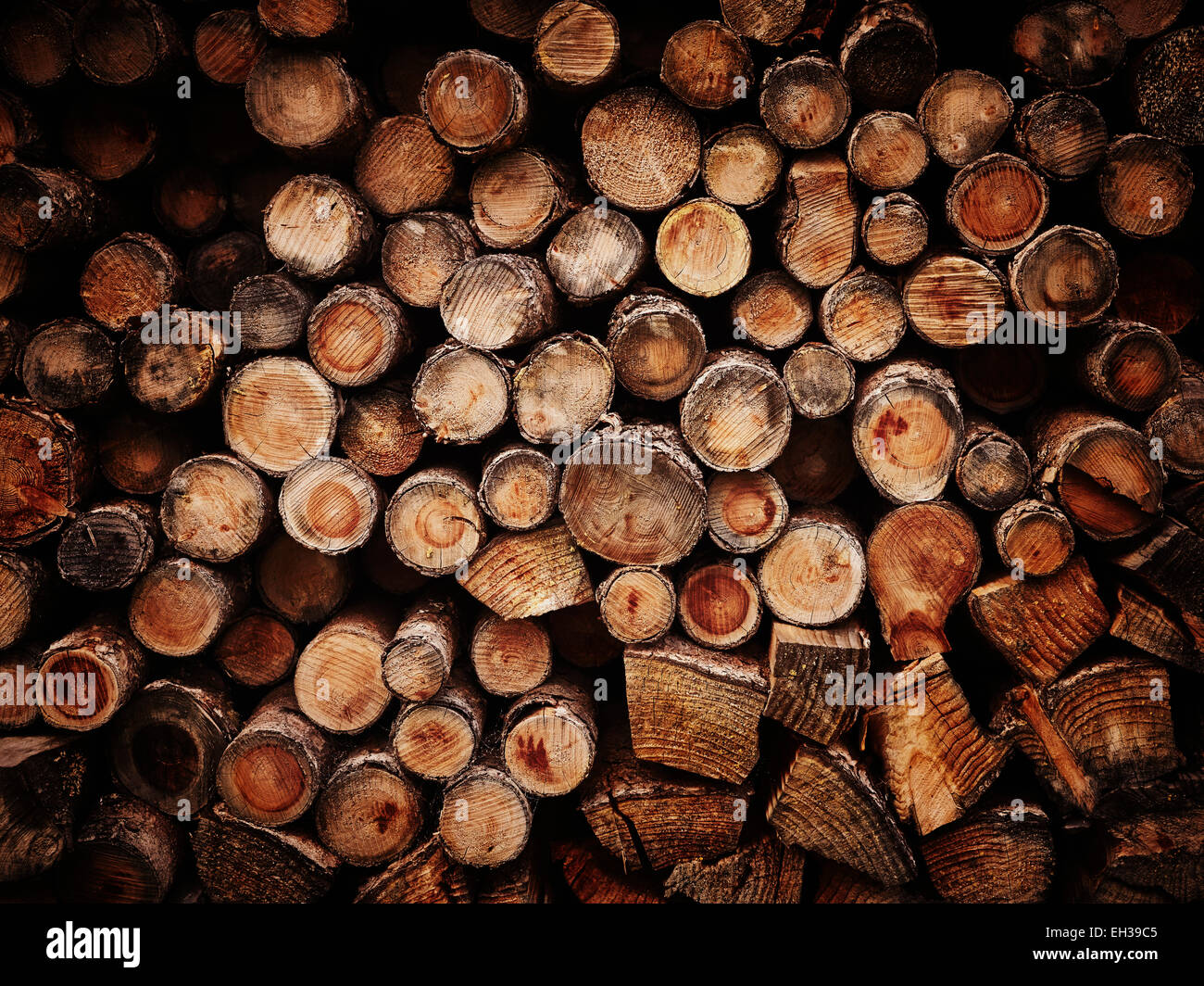 Stack of wood logs, Germany Stock Photo - Alamy