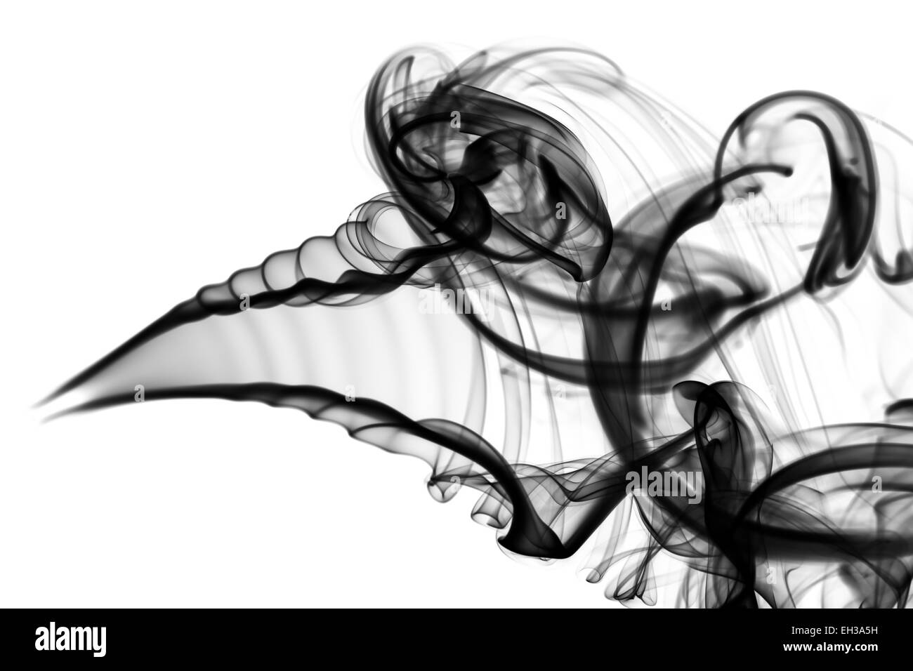 Abstraction: white smoke pattern and curves over white background Stock ...