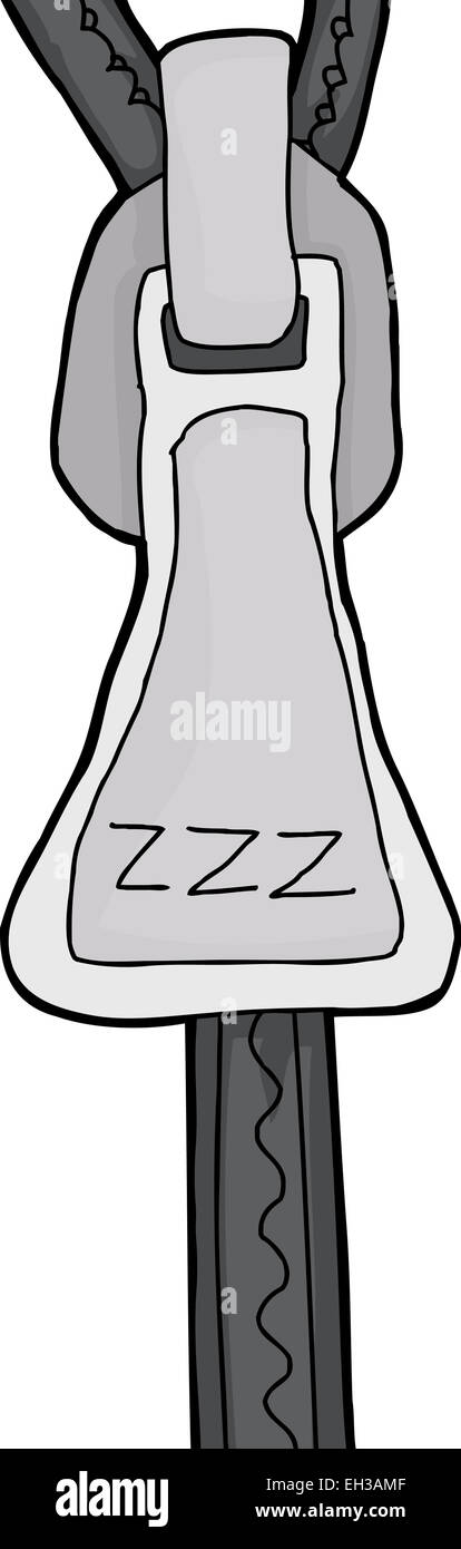 Isolated hand drawn zipper with z symbols Stock Photo - Alamy