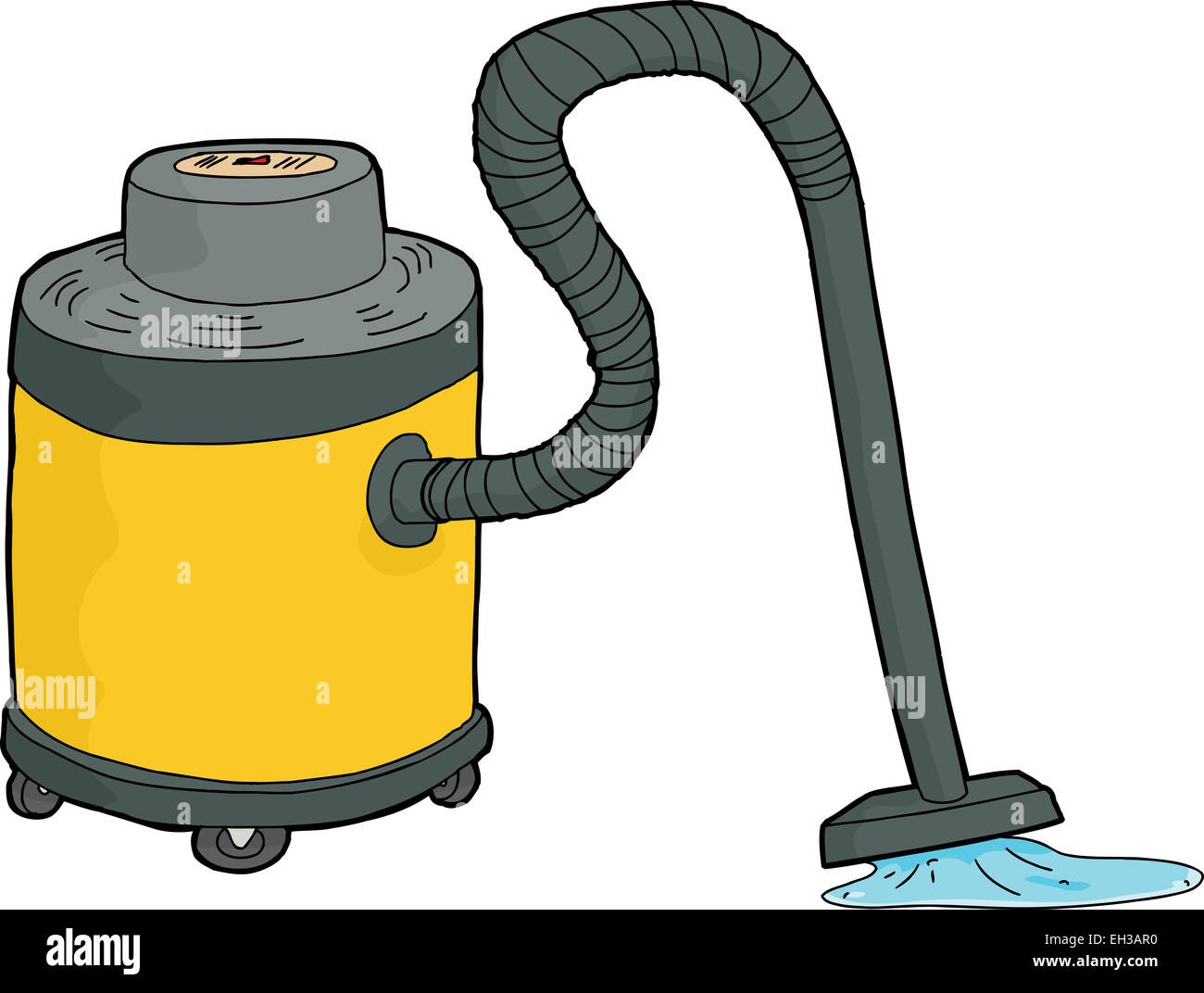 Single wet dry shop vacuum sucking water Stock Photo - Alamy
