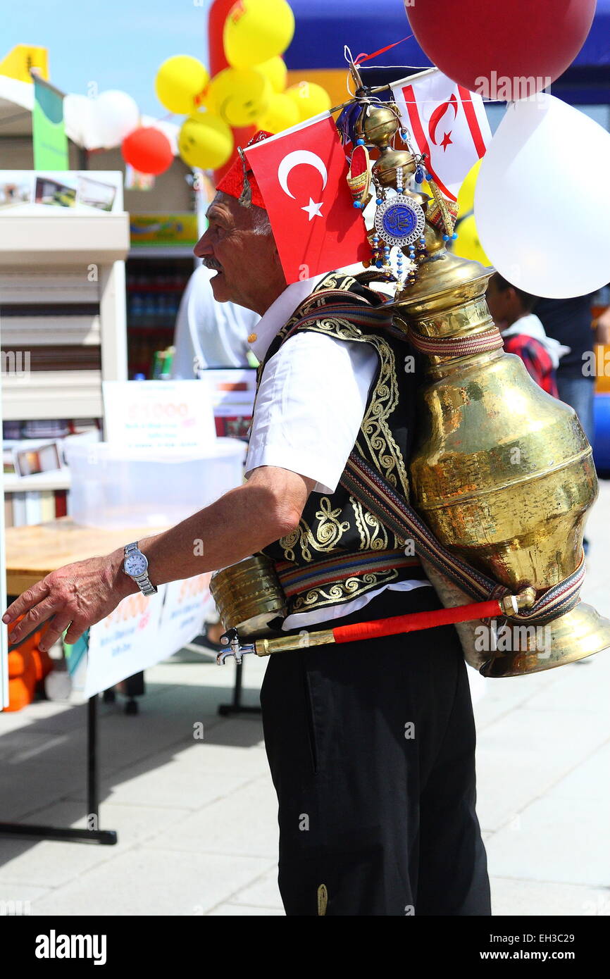 Senior Turkish male at Turkish festival in Docklands, Melbourne ...