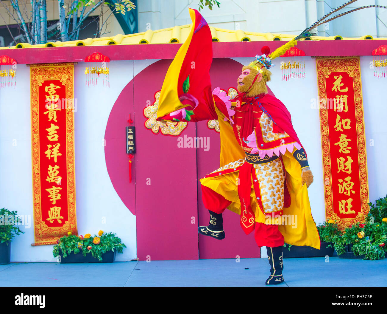 Actor dressed as a Monkey King perform at the Chinese New Year ...