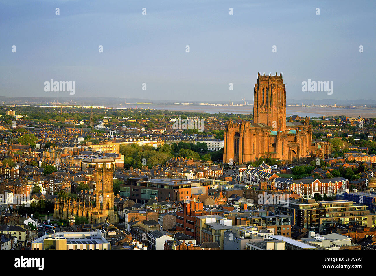 Aerial view of Liverpool's Anglican Cathedral Stock Photo - Alamy