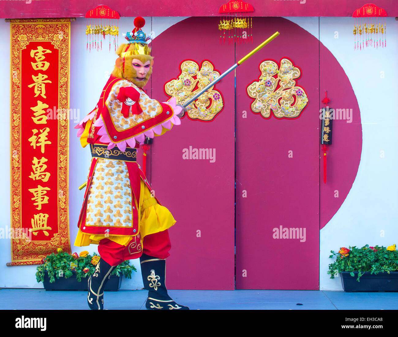 Actor dressed as a Monkey King perform at the Chinese New Year ...