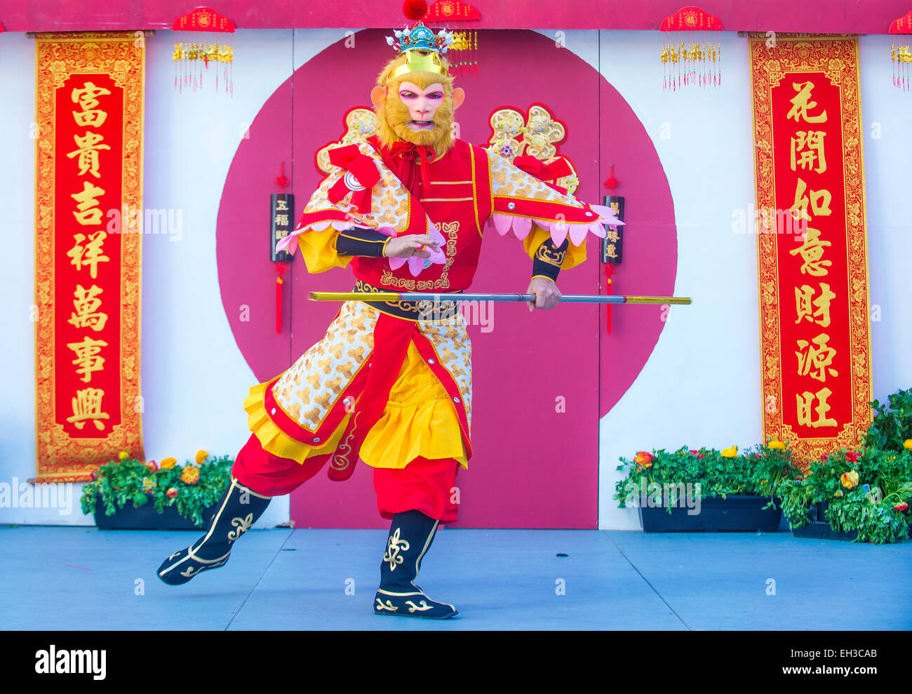 Actor dressed as a Monkey King perform at the Chinese New Year ...