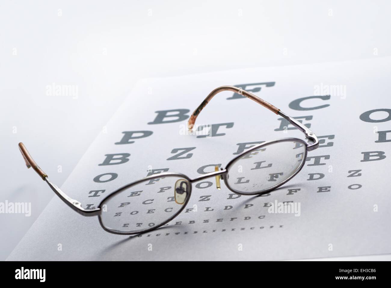 Eyegrass with the alphabet paper on clean background Stock Photo - Alamy
