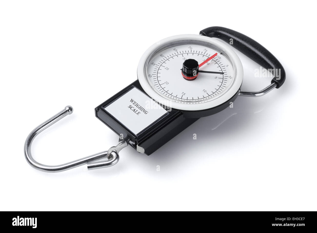 Mechanical Spring Scale Lying On White Background Stock Photo - Alamy