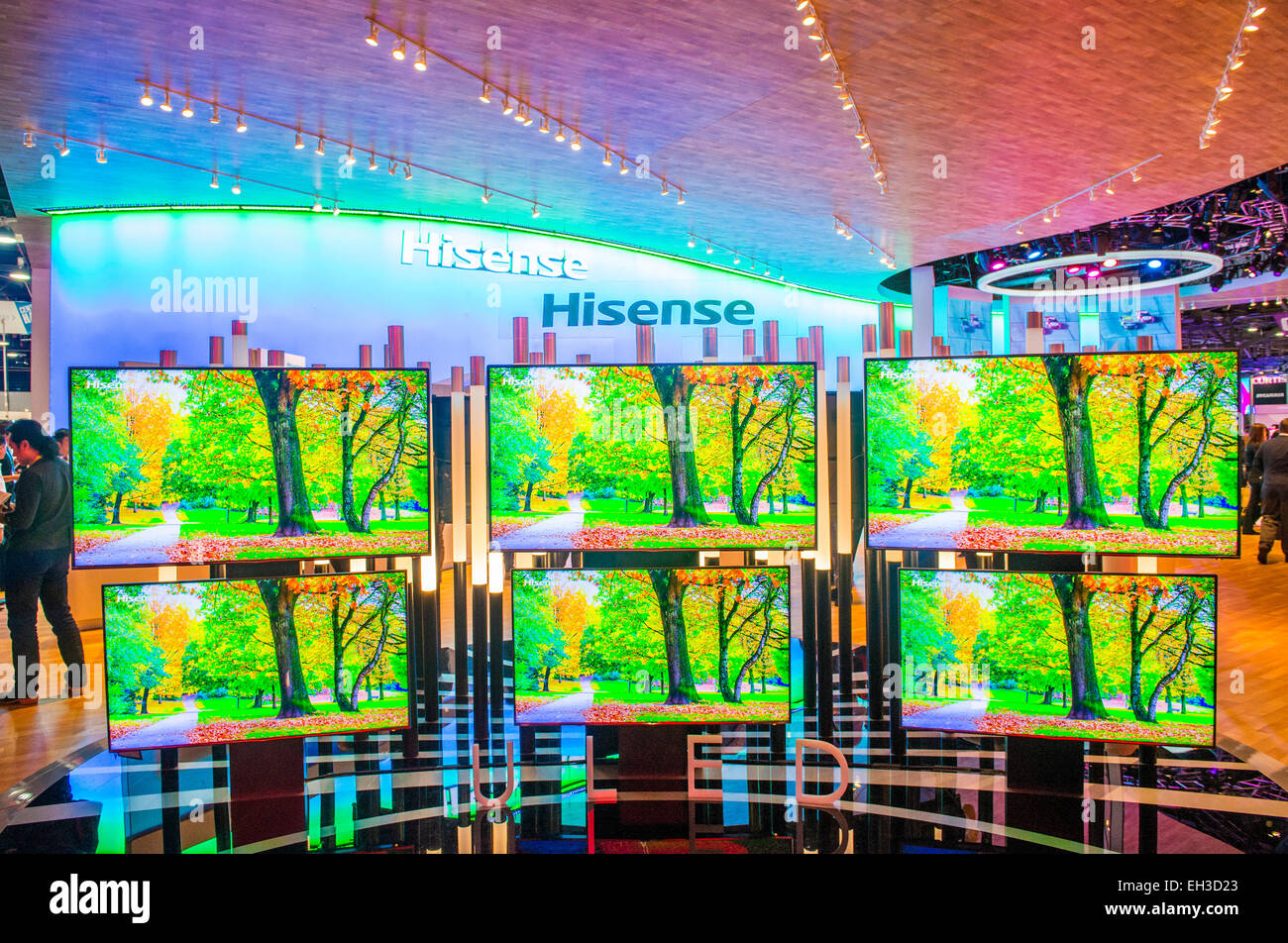 The Hisense booth at the CES show held in Las Vegas Stock Photo - Alamy