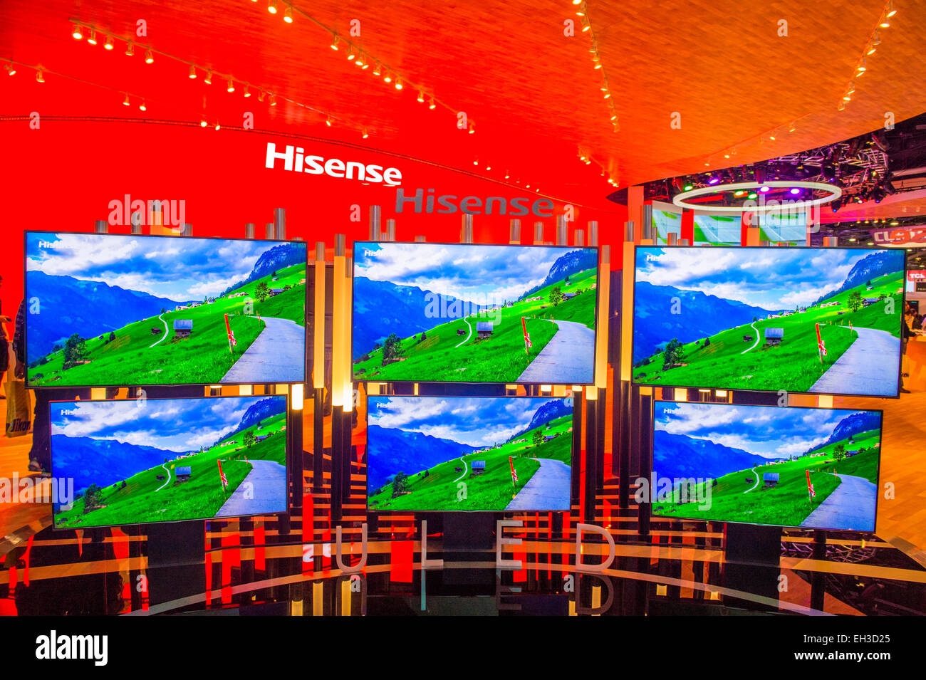 The Hisense booth at the CES show held in Las Vegas Stock Photo - Alamy