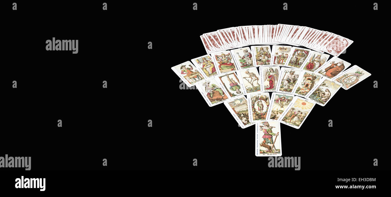 The game of the Tarot , the picture shows the 22 major arcana Stock ...