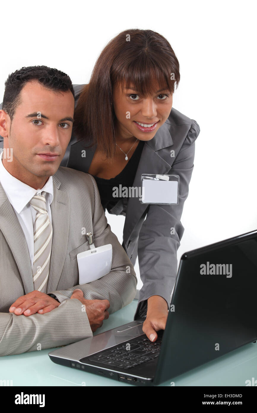 Two press workers Stock Photo - Alamy