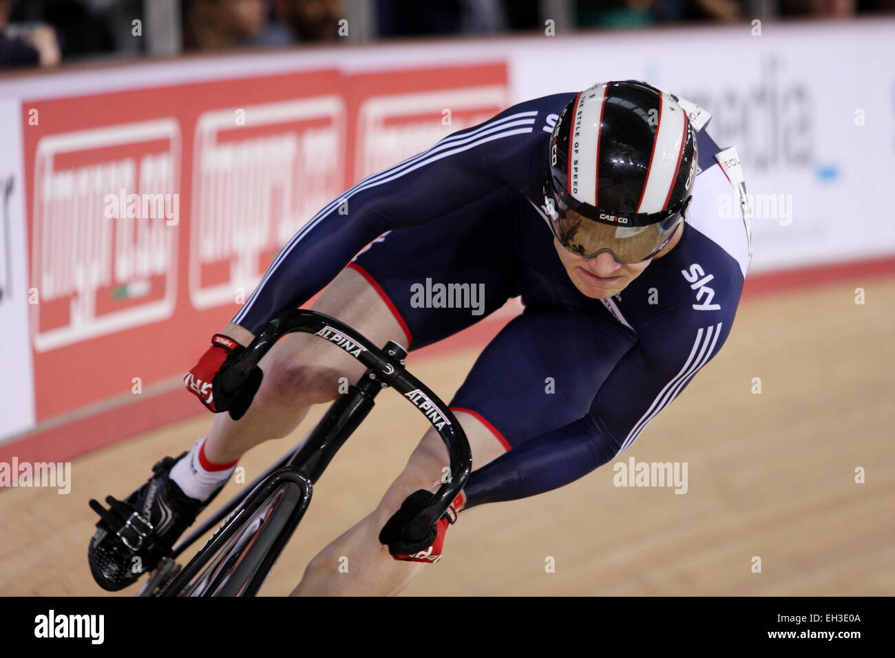 Lee Valley VeloPark, London, UK. 28th February 2015. Thomas Scammell ...