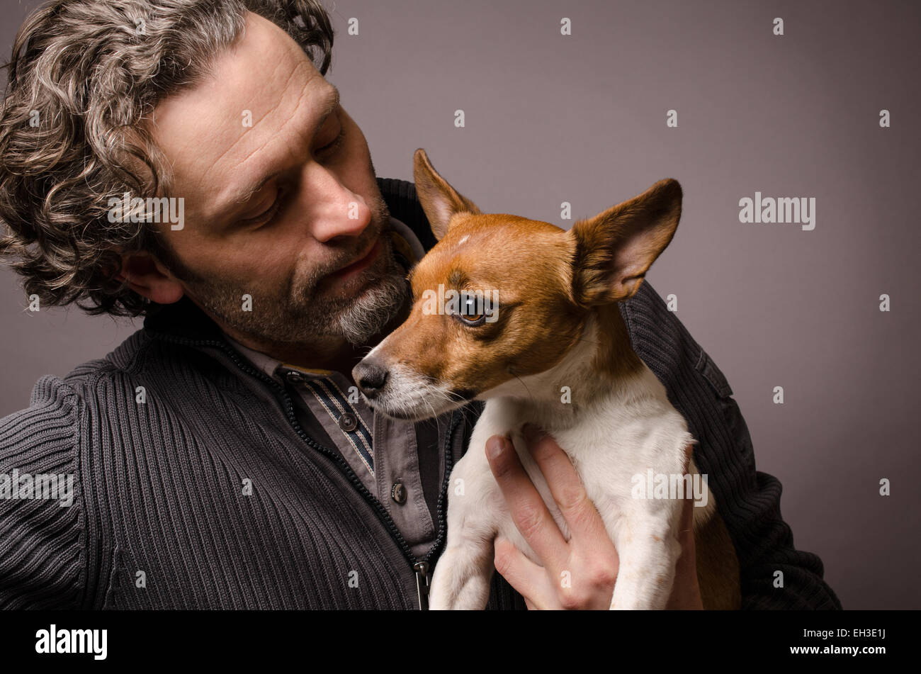 Man jack russell terrier dog hi-res stock photography and images - Alamy