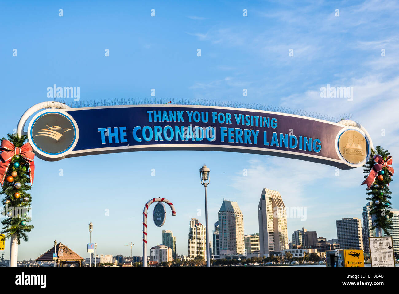 The Coronado Ferry Landing Sign. Coronado, California, United States ...
