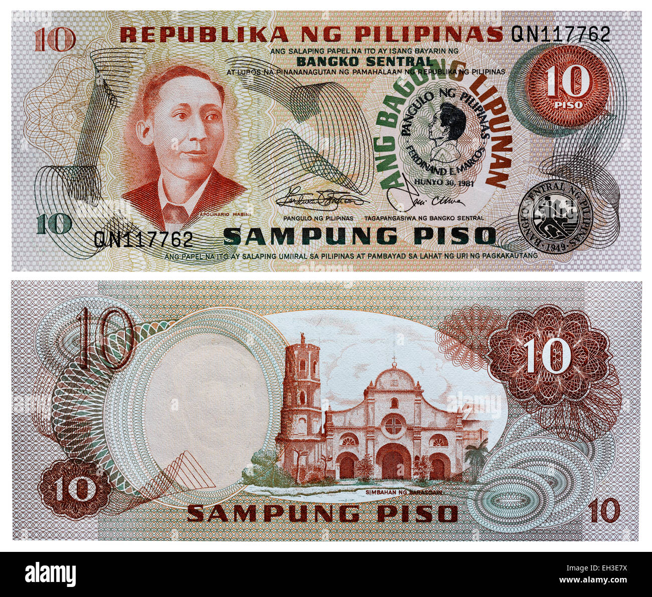 10 Philippine Peso Bill
