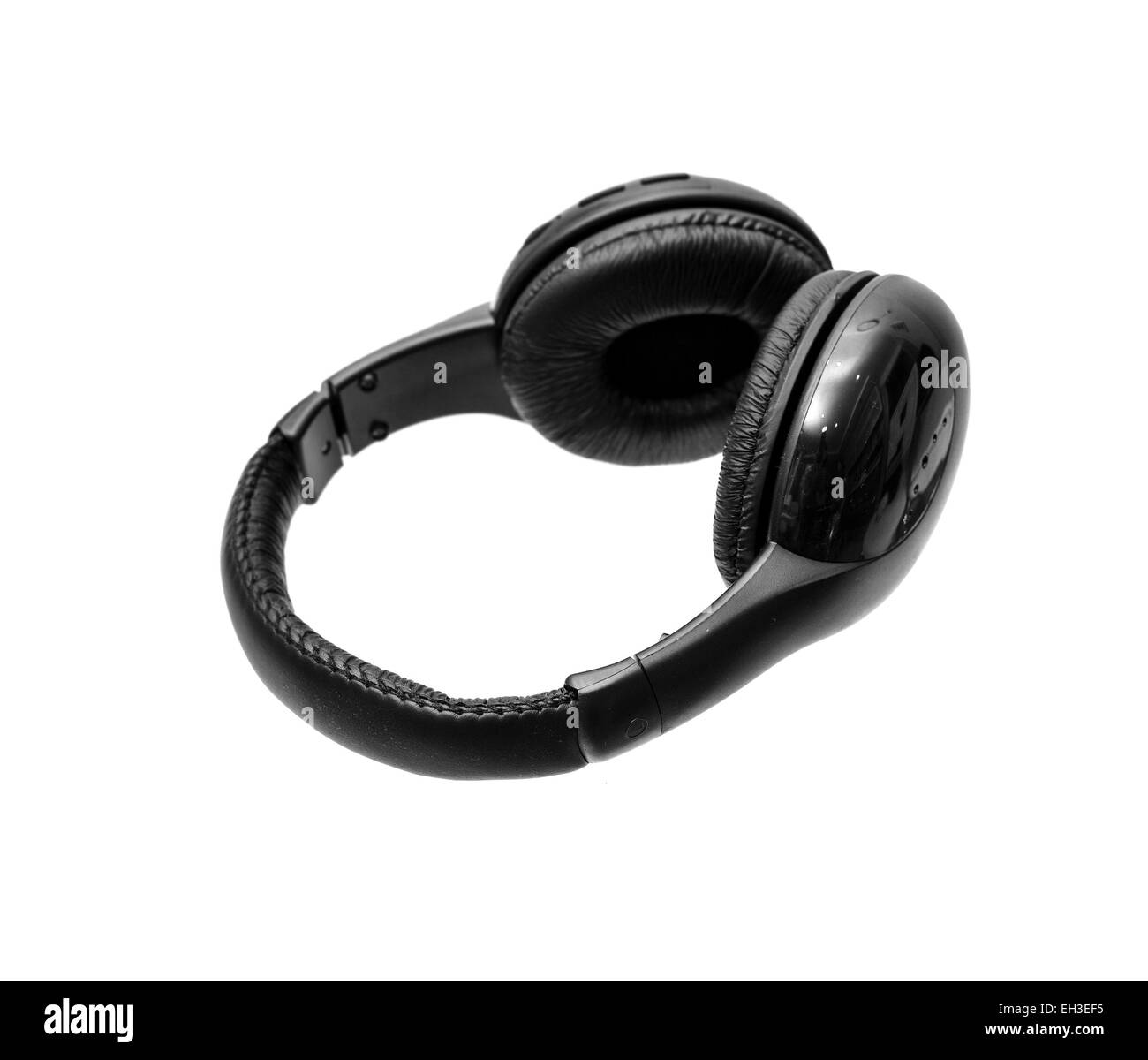 Black Headphones Isolated Stock Photo - Alamy