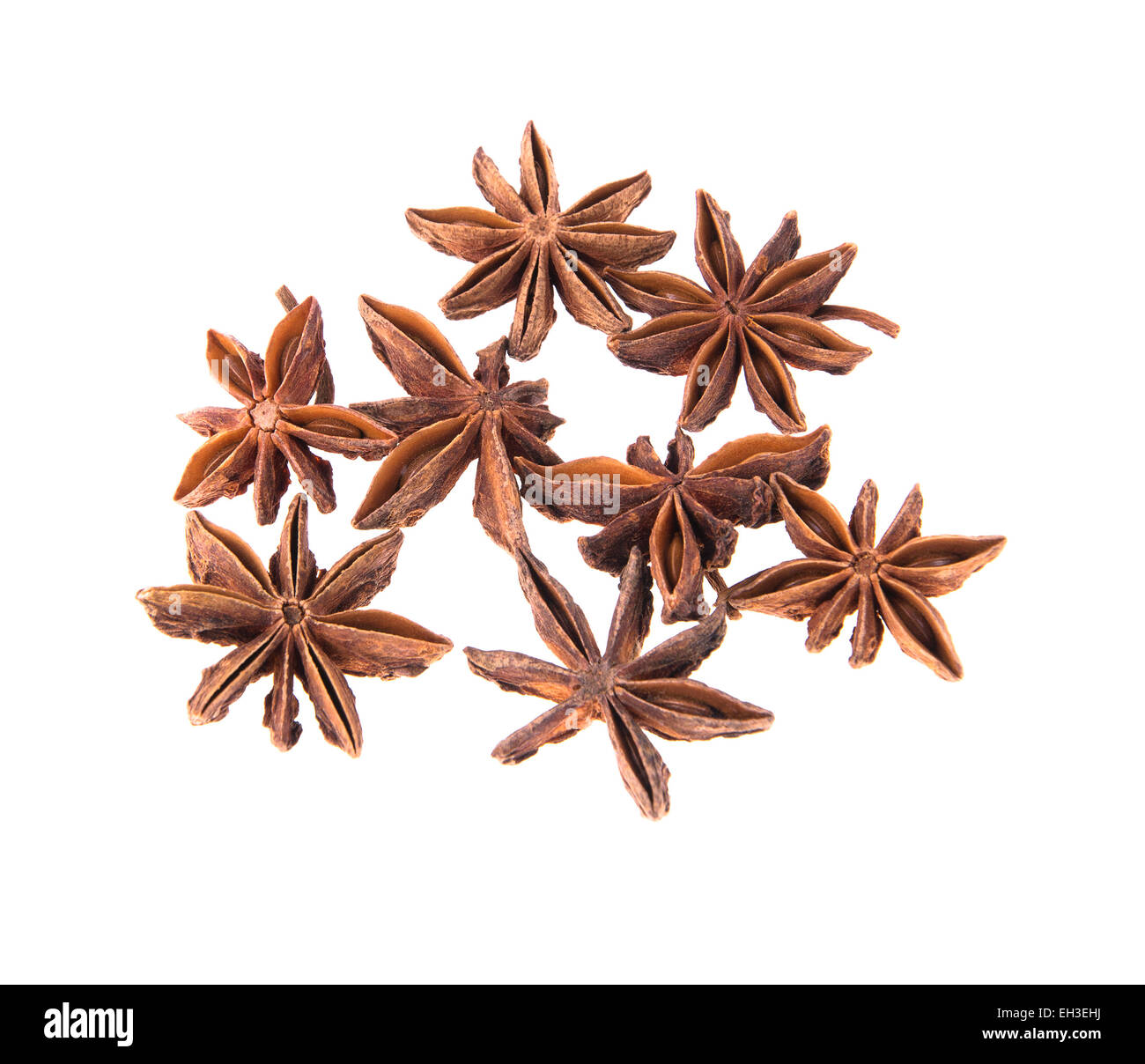 Dried Cinnamon, Anise. Isolated Stock Photo - Alamy