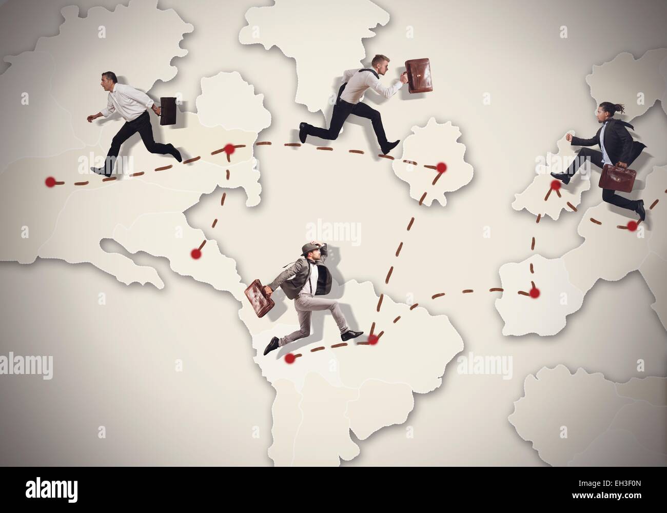 Rush around the world Stock Photo - Alamy