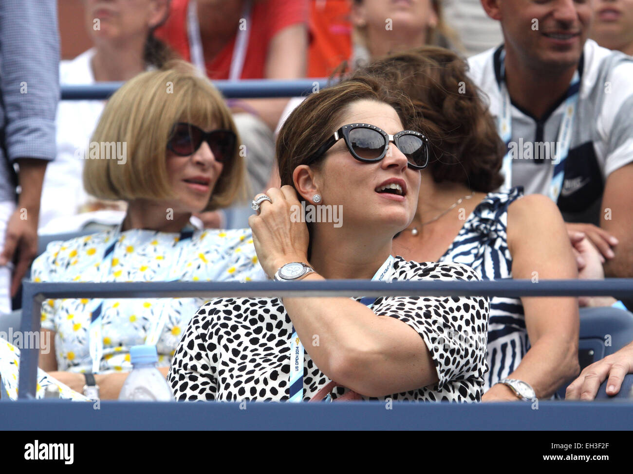 2014 US Open Tennis Championships - Day 7 Featuring: Anna Wintour,Mirka ...