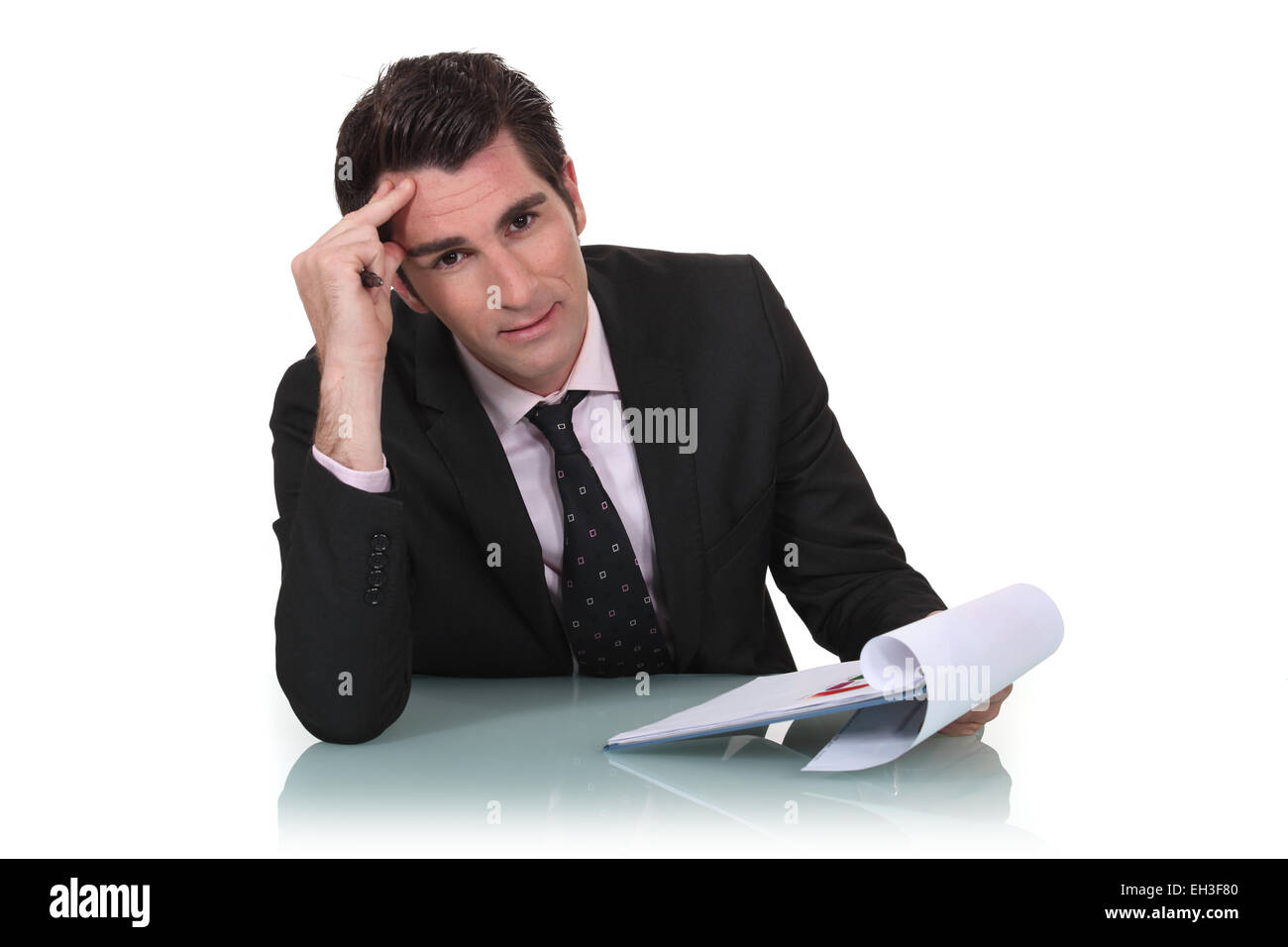 Businessman holding clipboard Stock Photo - Alamy Businessman holding clipboard Stock Photo - Alamy