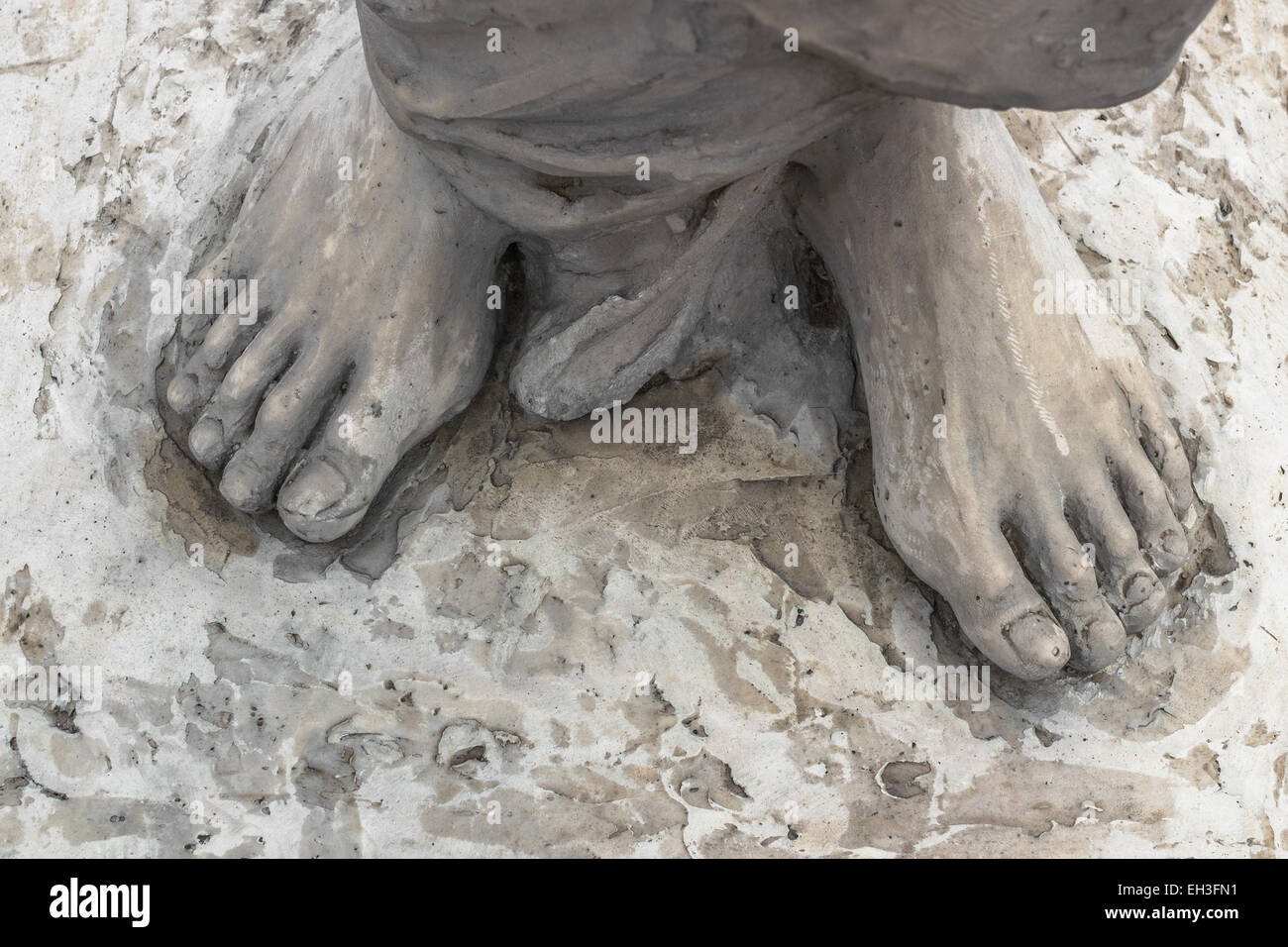 Marble sculpture depicting Jesus' feet Stock Photo - Alamy