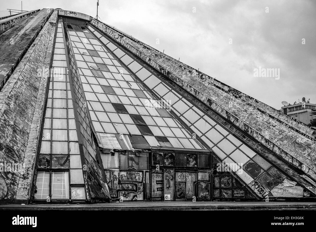 Albania, Tirana, The Pyramid (La Piramida). Built as a mausoleum for ...