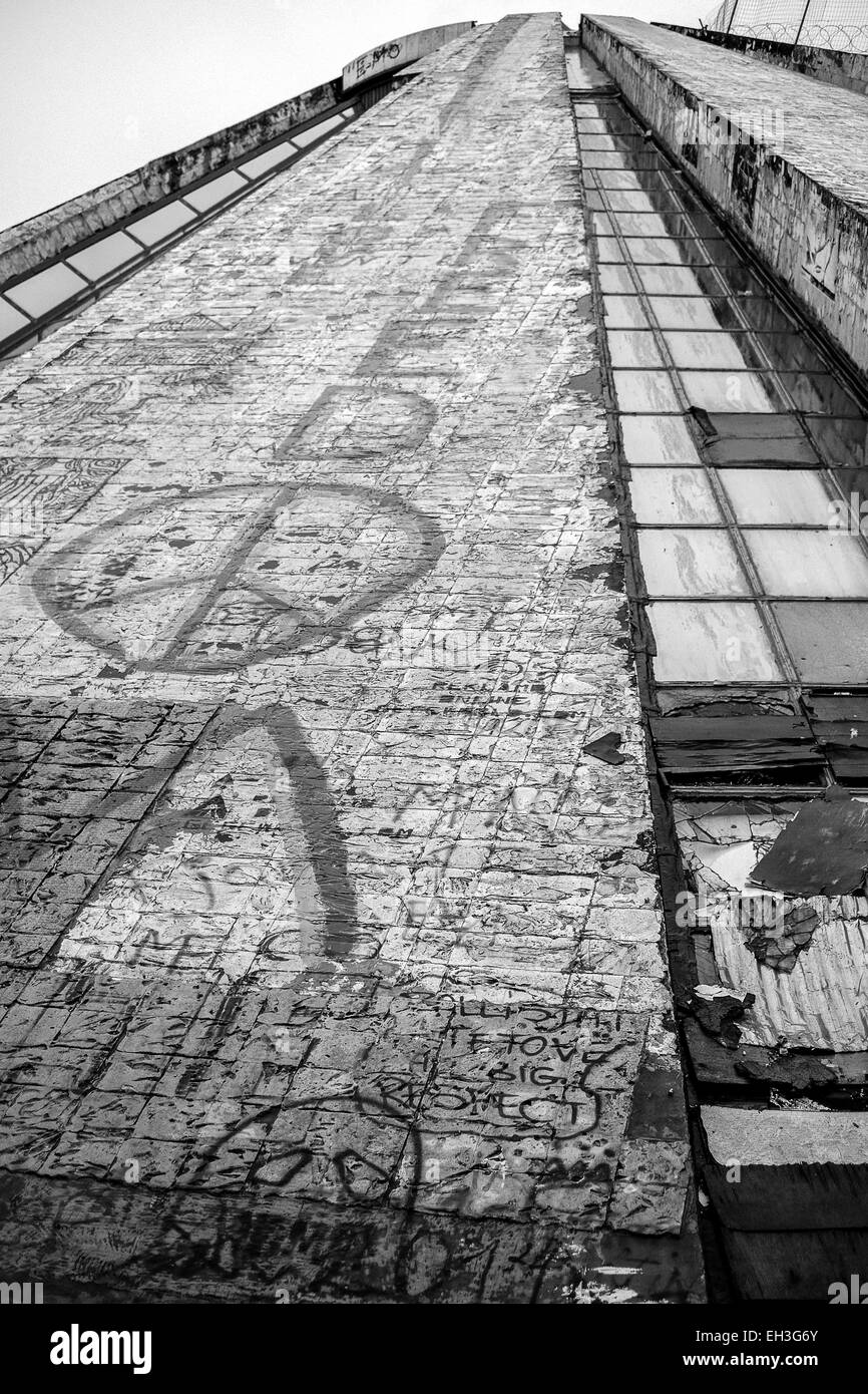 Albania, Tirana, The Pyramid (La Piramida). Built as a mausoleum for ...