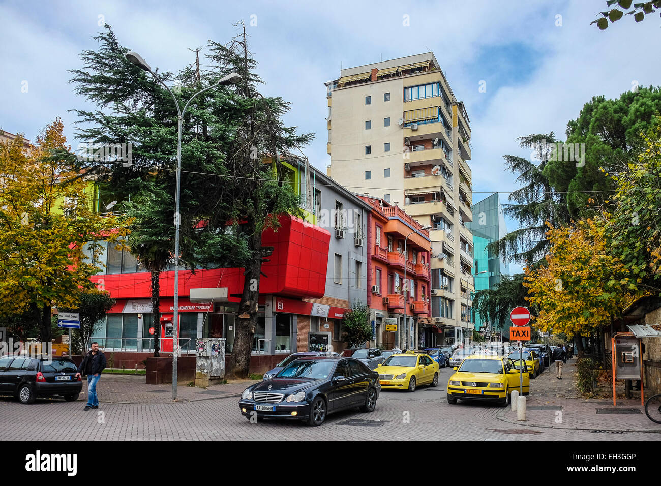 Albania, Tirana, Blloku neighbourhood, in the middle of the city, a ...