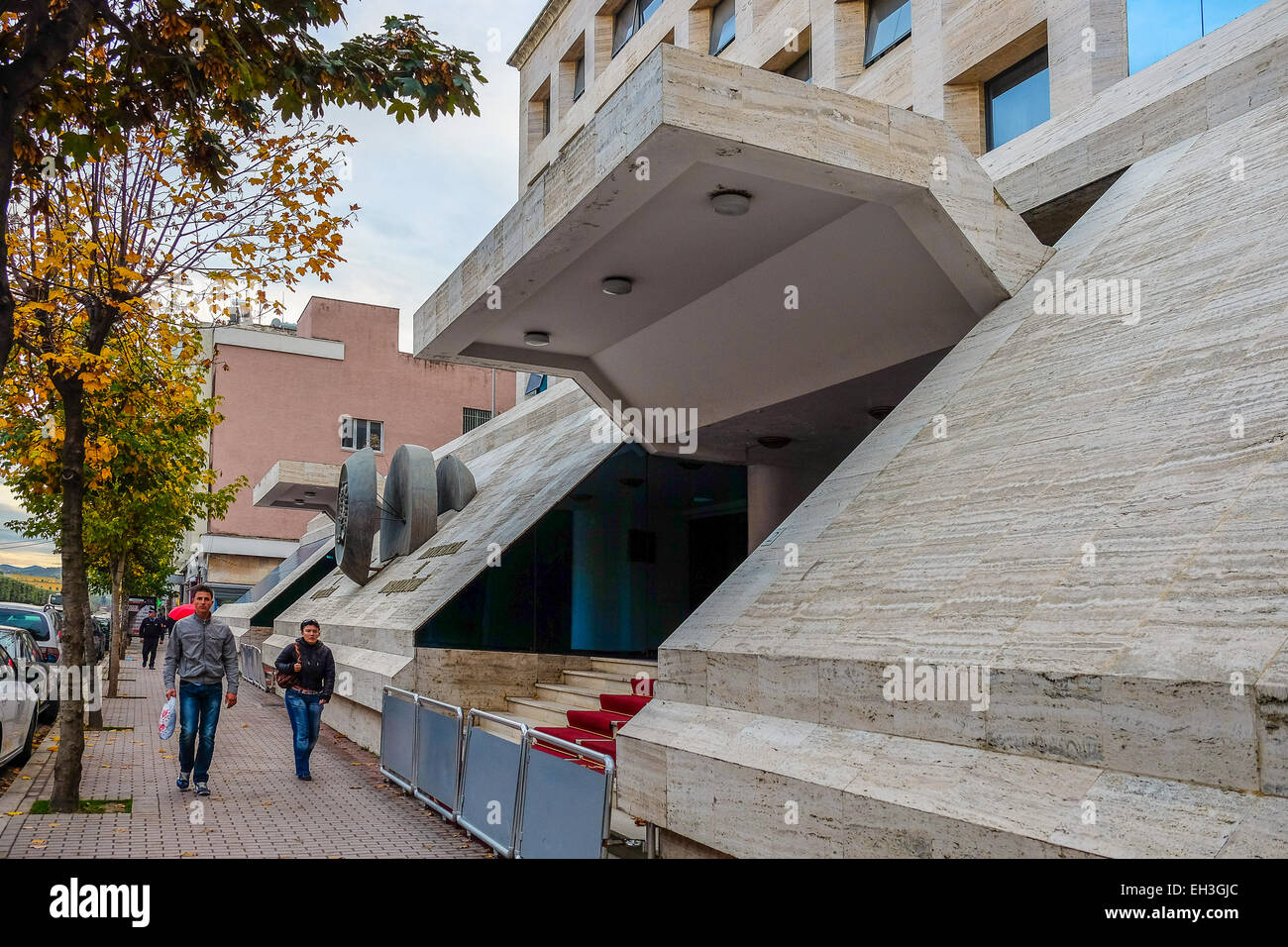 Albania, Tirana, modern building Stock Photo - Alamy
