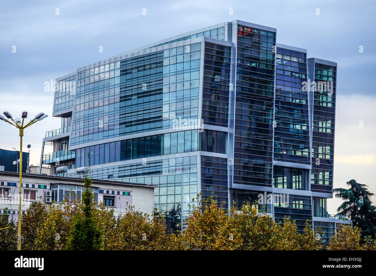 Albania, Tirana, modern building Stock Photo - Alamy