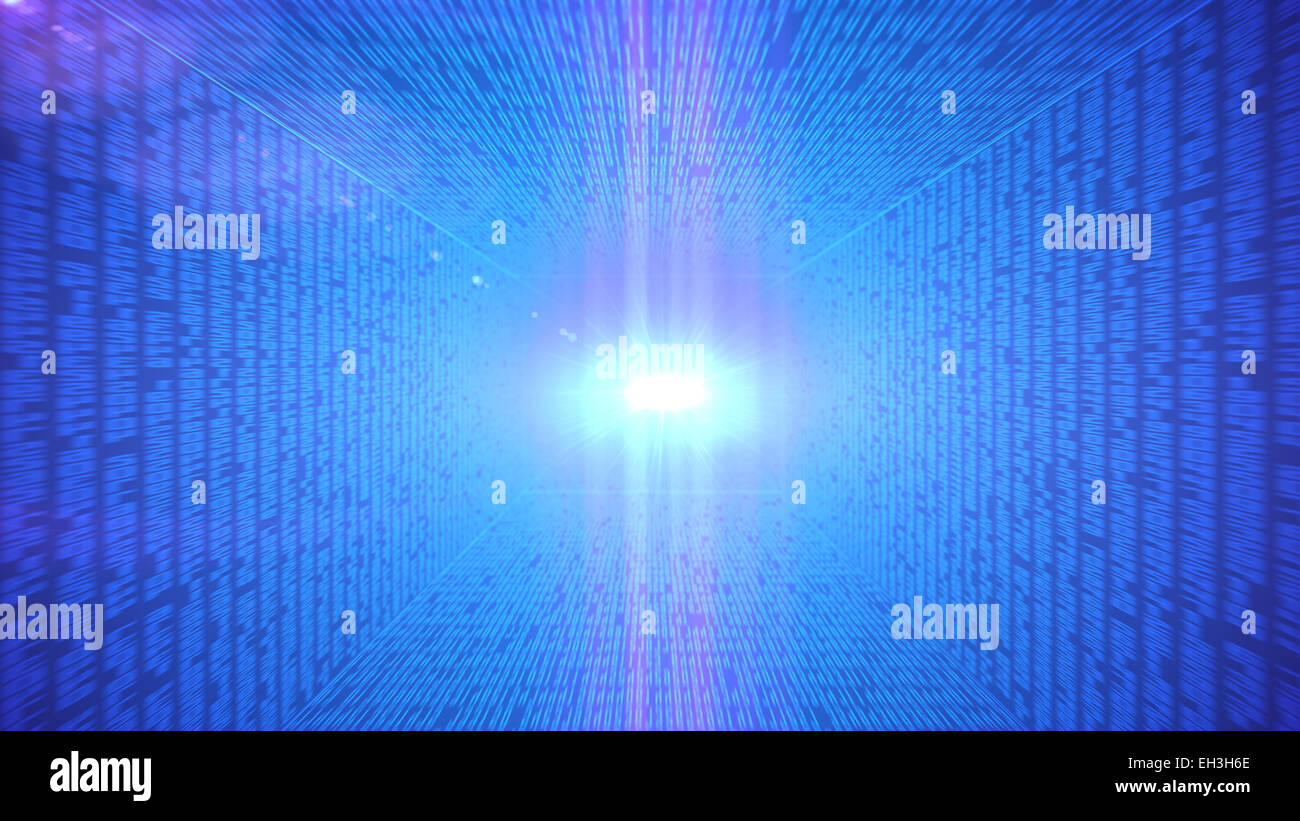 Binary Code On Abstract Technology Background In Motion Stock Photo Alamy