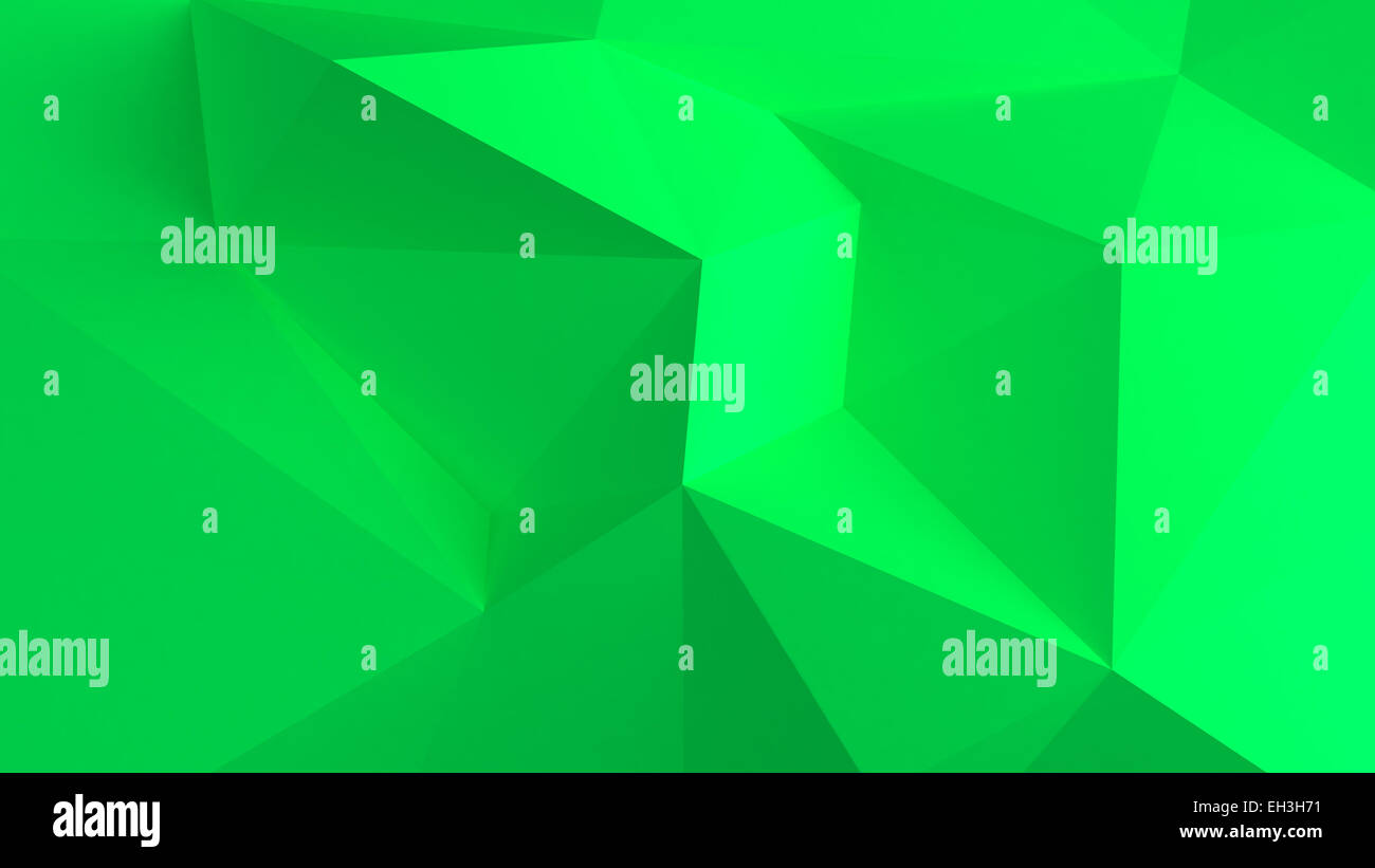 Green Abstract 3d background with polygonal pattern Stock Photo - Alamy