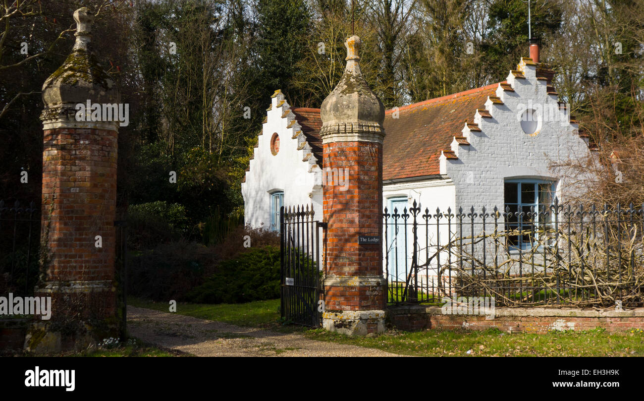 Lodge gate house Spixworth Stock Photo - Alamy