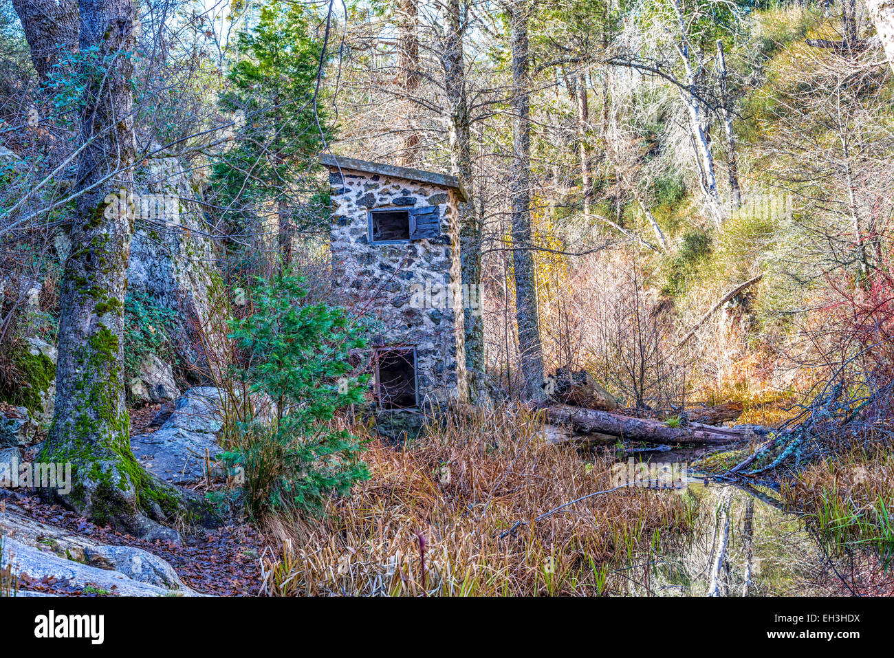 Weir Historic Site. Stone Weir building located in Palomar Mountain ...