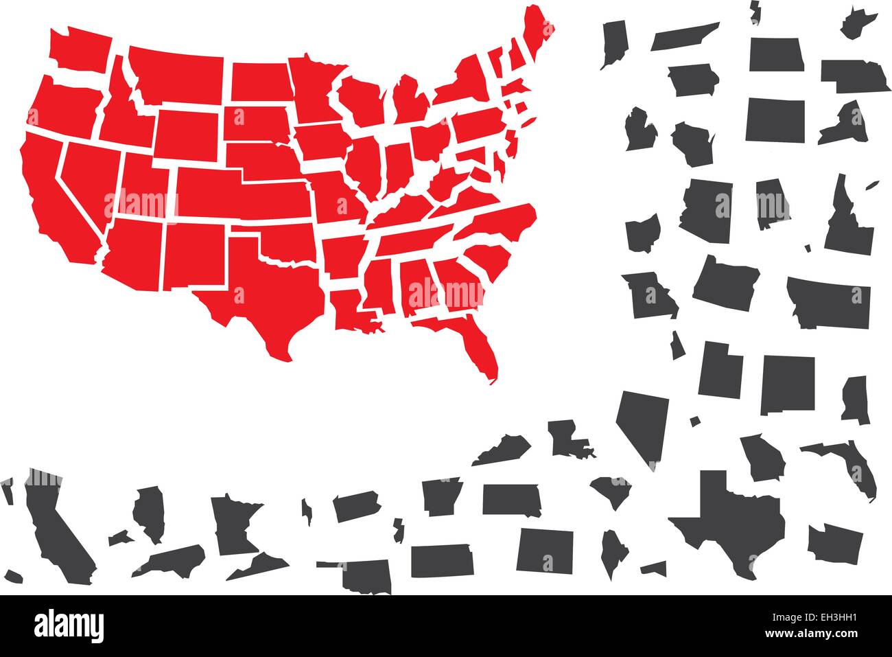 Map usa hi-res stock photography and images - Alamy