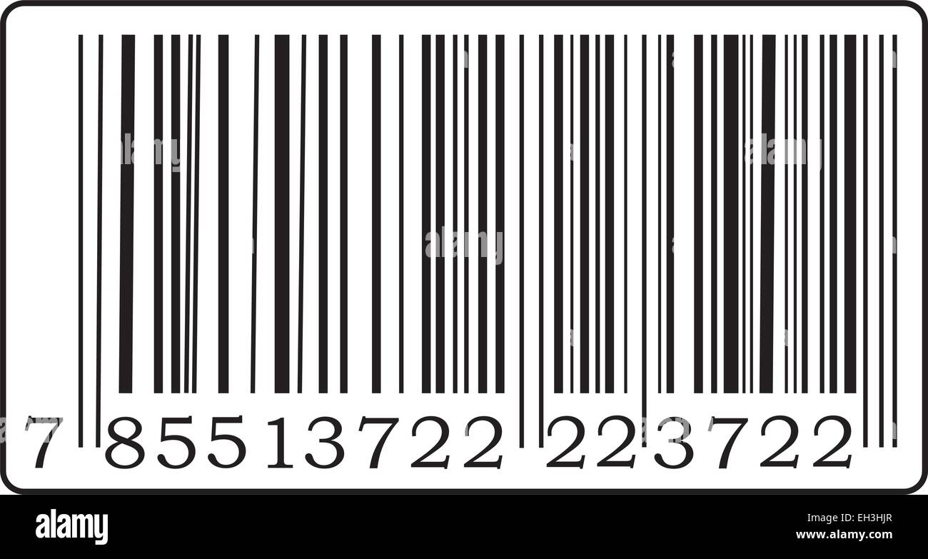 Barcode with number on a white background Stock Vector Image & Art - Alamy
