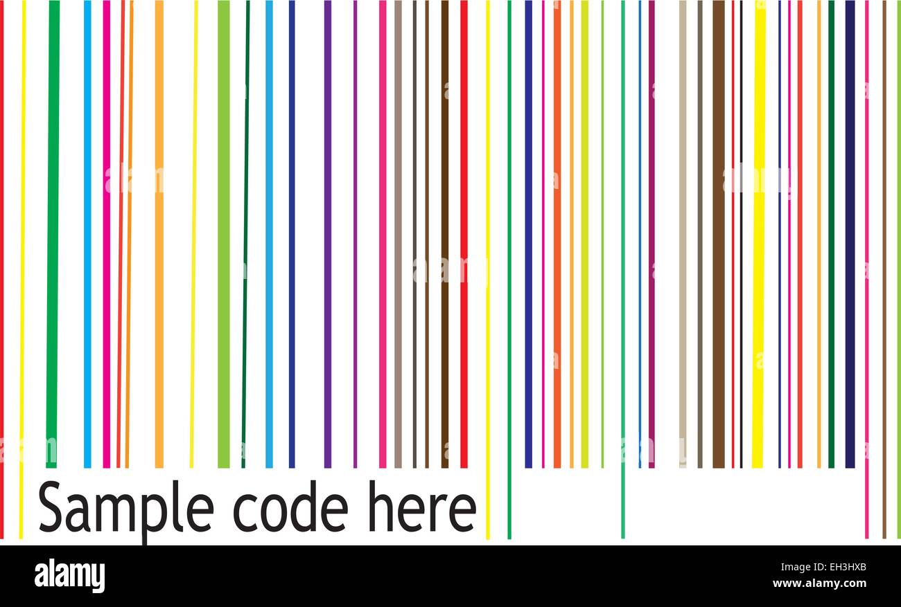 Color barcode on a white background Stock Vector Image & Art - Alamy