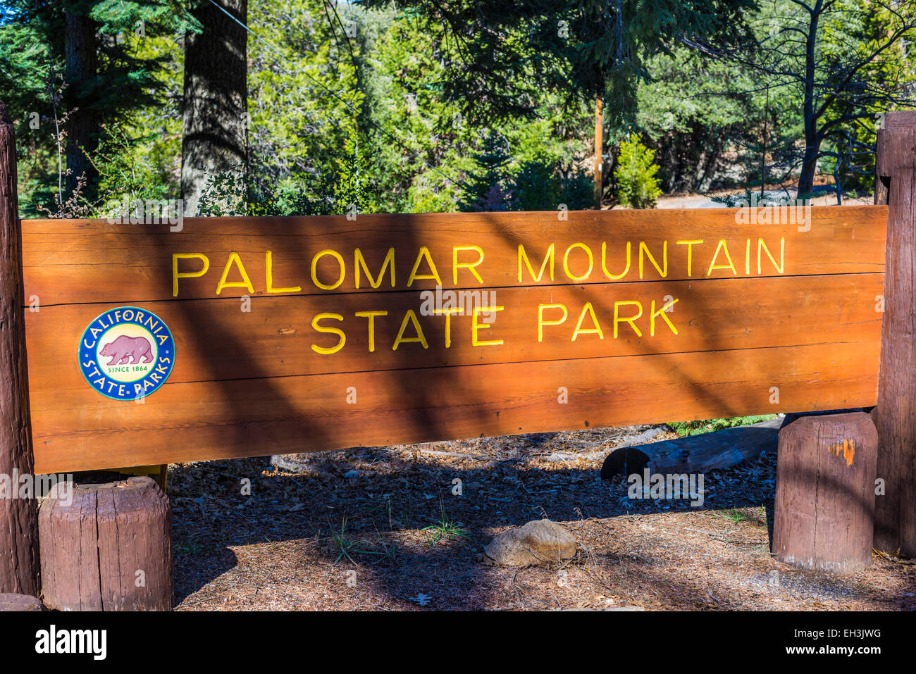 Palomar Mountain State Park sign. California, United States Stock Photo ...