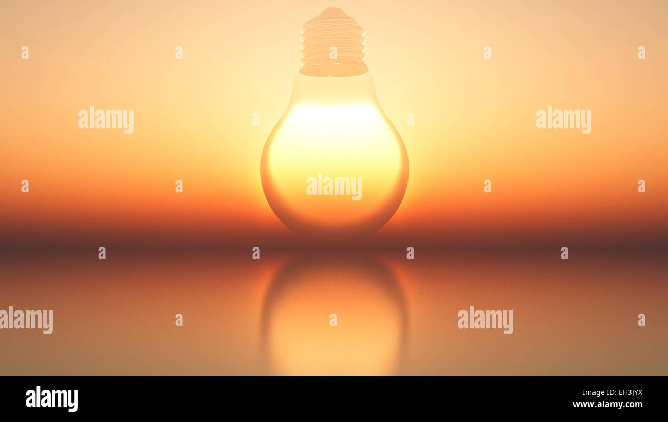 3d image of electrical and solar energy Stock Photo - Alamy