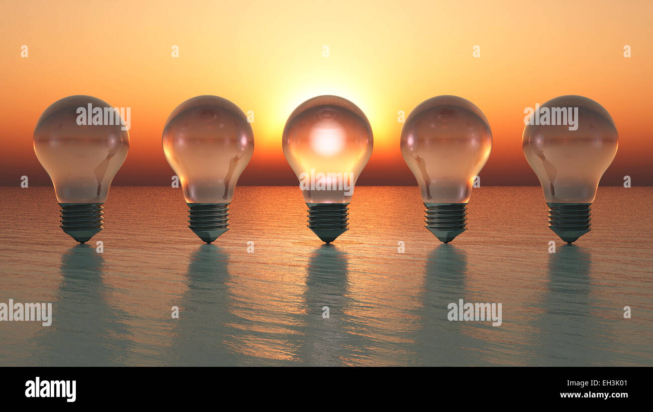 3d image of electrical and solar energy Stock Photo - Alamy